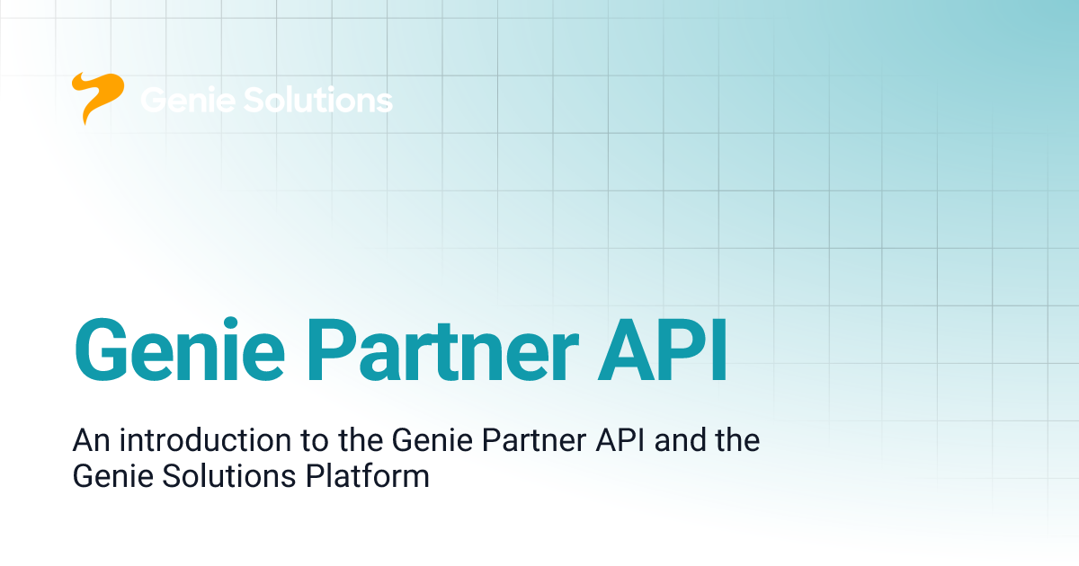 Genie Partner API | Genie Solutions