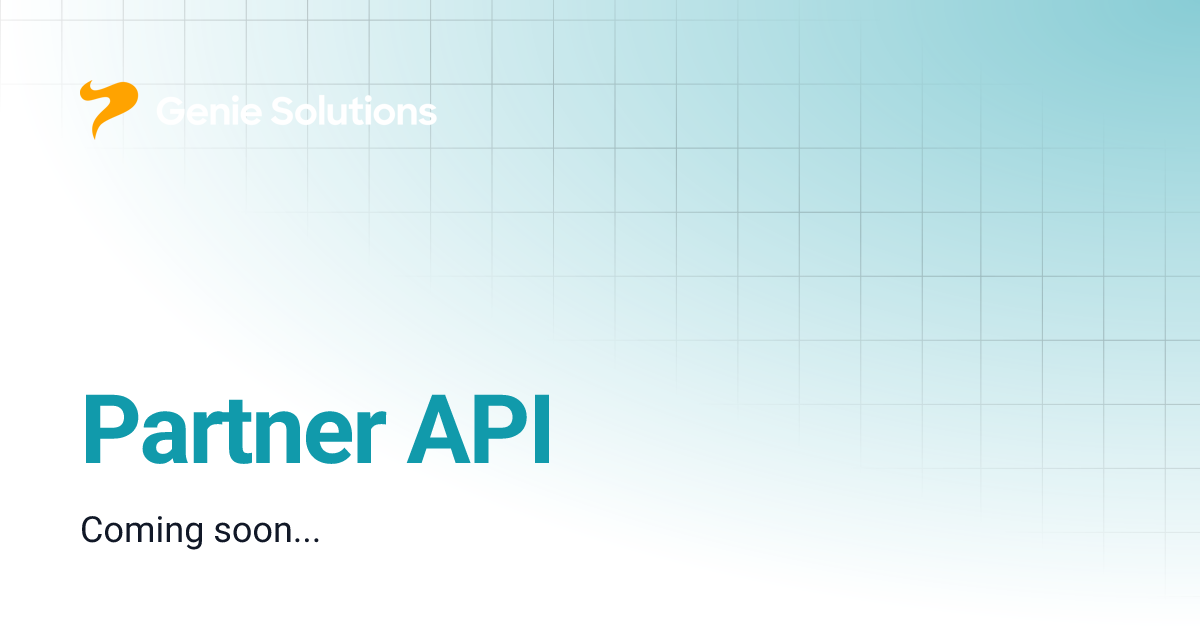 Partner API | Genie Solutions